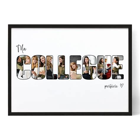 Ma Collègue Préférée Collage Photo De Lettre Positive Prints