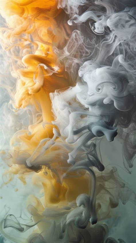 The Background Features Vibrant Abstract Orange And Gray Smoky Swirls With A Dynamic Visual