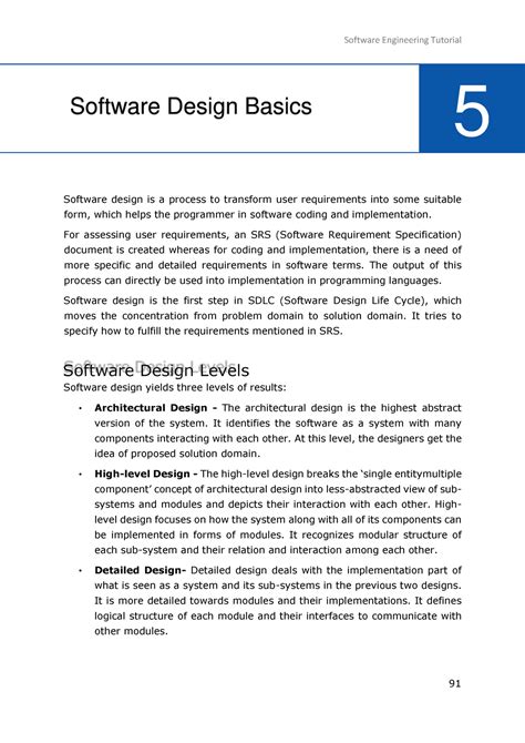Software Design Basics Software Design Is A Process To Transform User