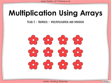 Multiplication Using Arrays Year 1 Teaching Resources
