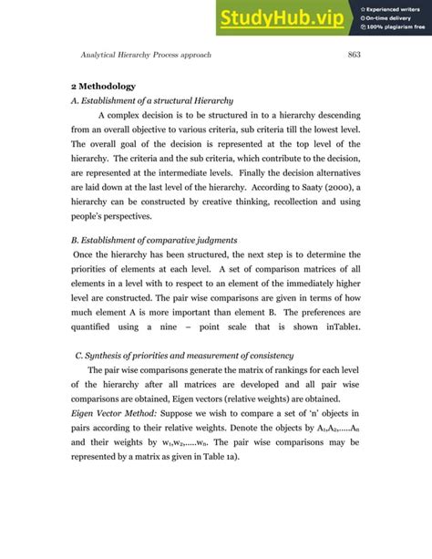 Analytical Hierarchy Process Approach An Application Of Engineering Education Pdf