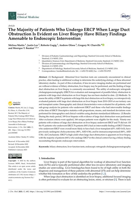 Pdf The Majority Of Patients Who Undergo Ercp When Large Duct