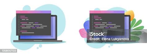 pemrograman vektor kode php pada layar komputer atau pengkodean html