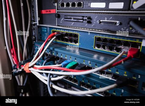 Close Up Of Ethernet Connected In Socket Stock Photo Alamy