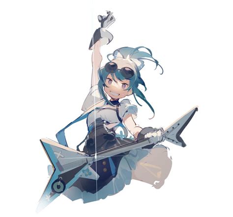 Yuhong Original Check Copyright Copyright Request Highres 1girl Arm Up Asymmetrical