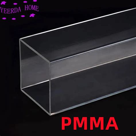 측면 아크릴 사각 파이프 중공 덕트 투명 플렉시 유리 튜브 Pmma 4 중주 칸탈 10 ~ 100mm 도매