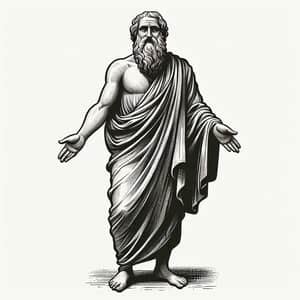 Pythagoras Statue With Raised Arm Ancient Greek Philosopher AI Art Generator Easy Peasy AI