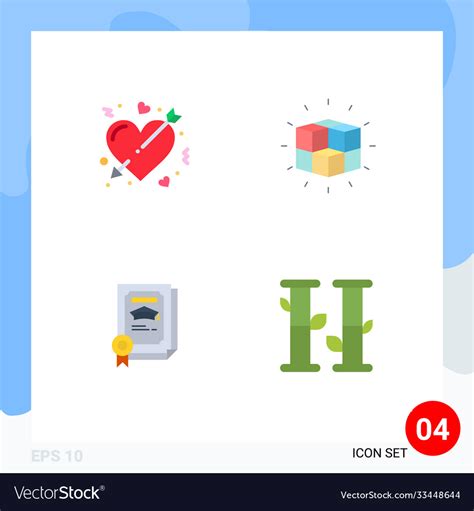 Set 4 Modern Ui Icons Symbols Signs For Arrow Vector Image