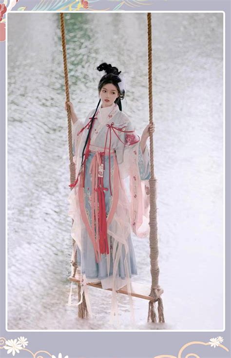 桃花序【洛神】半臂南北朝大袖曲领襦破裙敝膝汉服 淘宝网