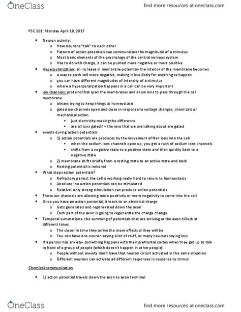 PSC 101 Midterm Exam Guide Comprehensive Notes For The Exam 13 Page OneClass