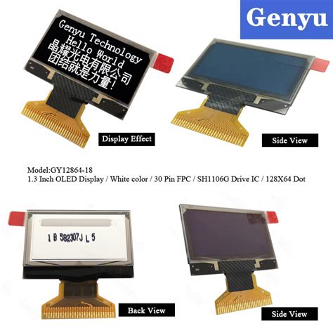 Screen OLED Display OLED Display Factory TFT LCD Display Genyu