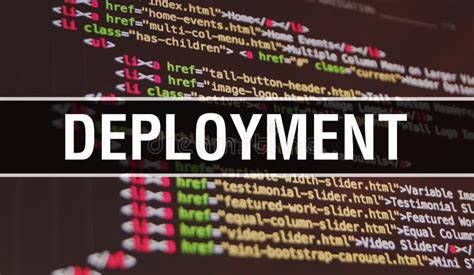 Deployment Concept Illustration Using Code For Developing Programs And App Deployment Website