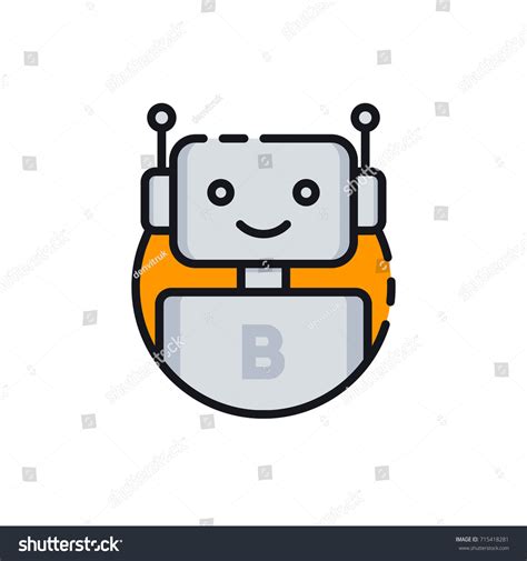 Robot Icon Chatbot Icon Cute Smiling Stock Vector Royalty Free 715418281 Shutterstock