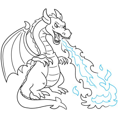 How To Draw A Fire Breathing Dragon Dragons Breathing