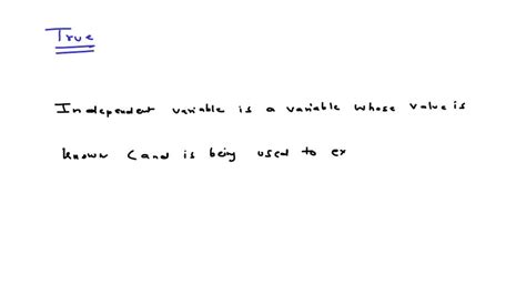 Solved In Regression Analysis The Independent Variable Is A Variable