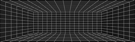 블랙 와이어프레임 룸 배경의 3d 관점 무료 벡터