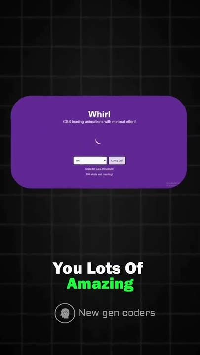 Css Loaders For Website With Code Copy Paste Coding Codemastery Python Codingmastery Youtube