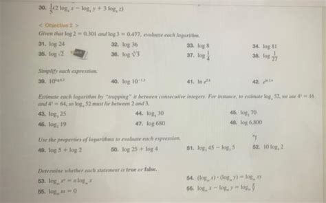 Solved 30 2 Log X Log Y 3 Log 2 Given That Log