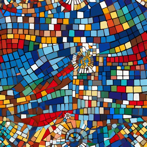 Mosaic Art Pattern 17 Quilting Cotton Fabric