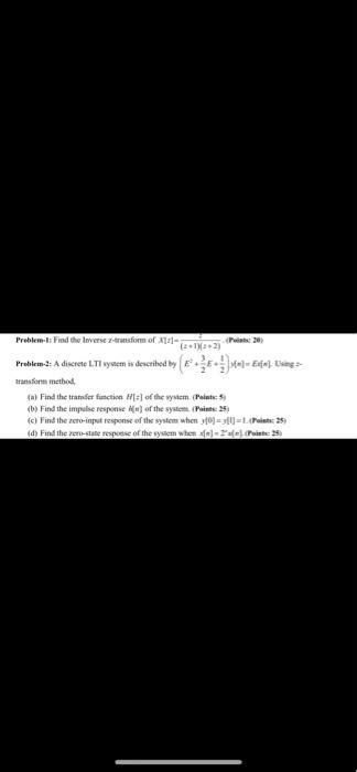 Solved Prebles 1t Find The Incerse X Erensform Of M]