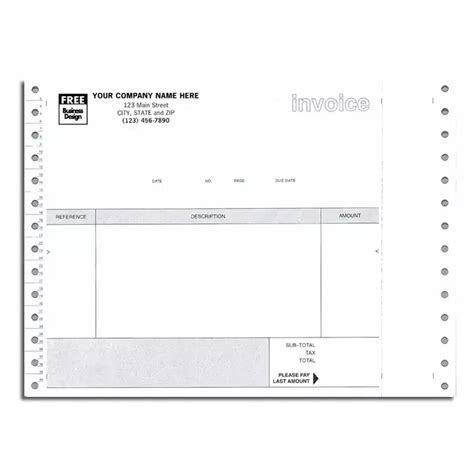Custom Continuous Non Inventory Invoice