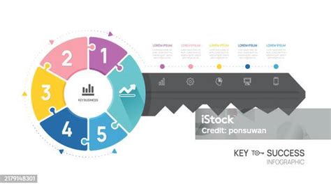 성공을위한 주요 비즈니스 인포 그래픽 다이어그램 Template5 단계 링 마케팅 및 시작 비즈니스 벡터 인포 그래픽 개념에 대한 스톡 벡터 아트 및 기타 이미지 Istock