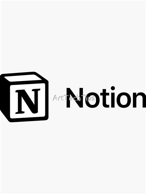Notion Large Logo Sticker By Arttechtips Redbubble