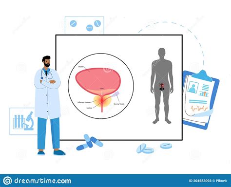 Man Reproducive System Problems Stock Vector Illustration Of Male Inflamed 204583093
