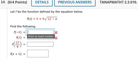 Solved 14 [0 4 Points] Details Previous Answers Tanapmath7