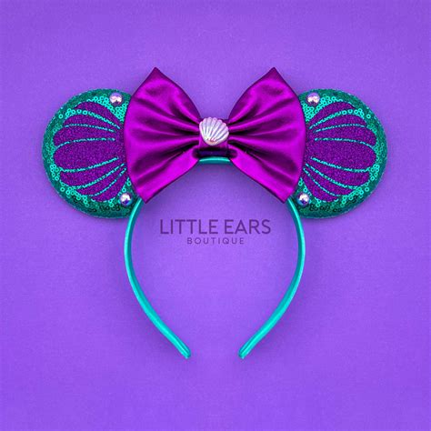 Ariel Shells Mickey Ears Mouse Ears Headband Little Ears Boutique