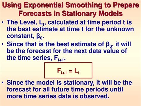 Ppt Forecasting Exponential Smoothing For Stationary Models