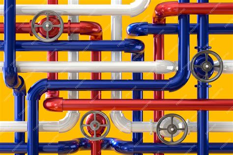 Premium Photo Russian Flag Colors Gas Pipeline 3d Rendering