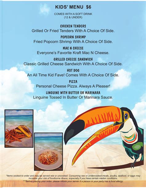 Menu For Toucans Lakefront In Mooresville Nc Sirved