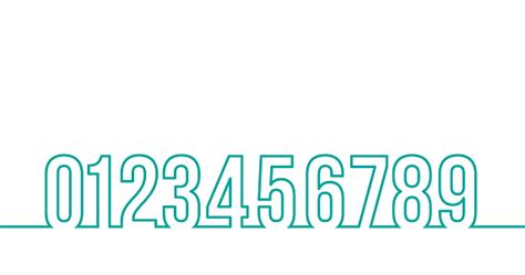 숫자는 얇은 선 수학 기호 선형 타이포그래피 디자인 요소 수학 기호 1 2 3 4 5 6 7 8 9 0을 설정합니다 모든 숫자는 사각입니다 스톡 벡터 일러스트레이션 흰색