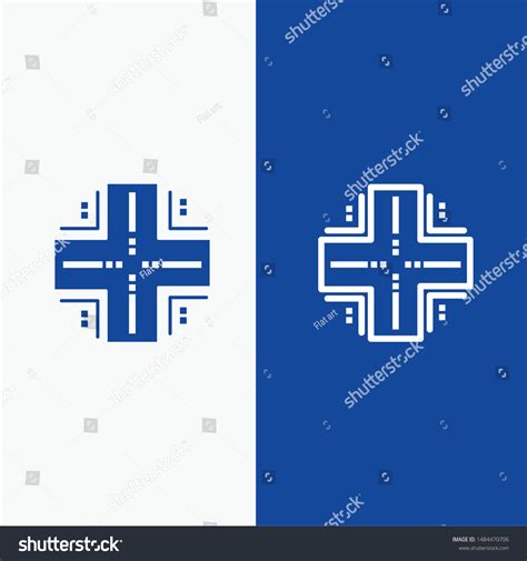 Computing Database Datacenter Mainframe Server Line Stock Vector