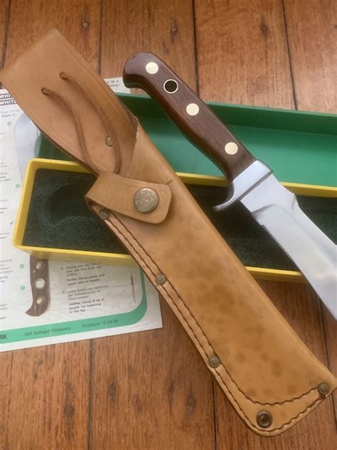 Puma Knife Puma 6375 Rare 1983 White Hunter Knife With Jacaranda