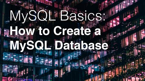 Mysql Basics How To Create A Mysql Database Pair Networks Blog
