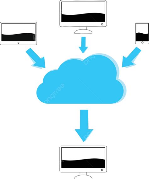 Cloud Computer Illustration Tablet Illustration Database Vector Tablet