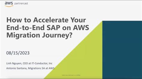 It Conductor Inc On Linkedin Aws Partnercast Automated End To End Sap Migration With It Conductor