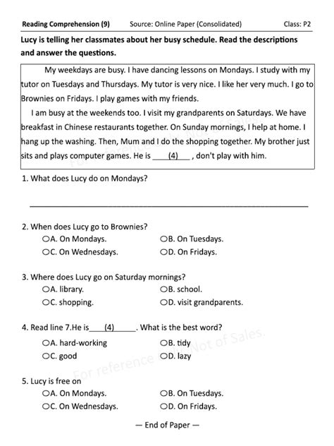 09 16 P2 Reading Comprehension Pdf