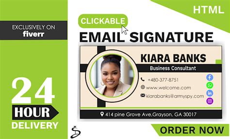 Create A Clickable Html Email Signature For Your Brand By Designcraft Dc Fiverr