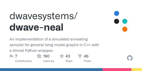 github dwavesystems dwave neal an implementation of a simulated annealing sampler for general