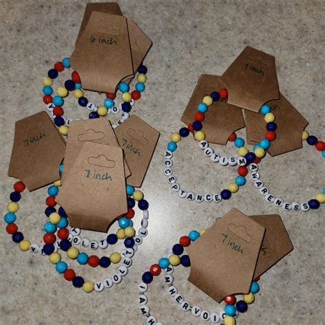 Dainty E R A Themed Beaded Rings Etsy
