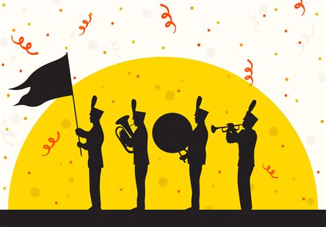 Silhouette Of Parade Festival Vector Illustration 210970 Vector Art At