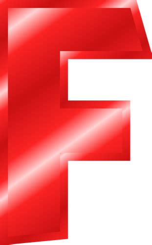Red F Letter Public Domain Vectors