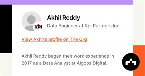 Akhil Reddy Data Engineer At Kpi Partners Inc The Org