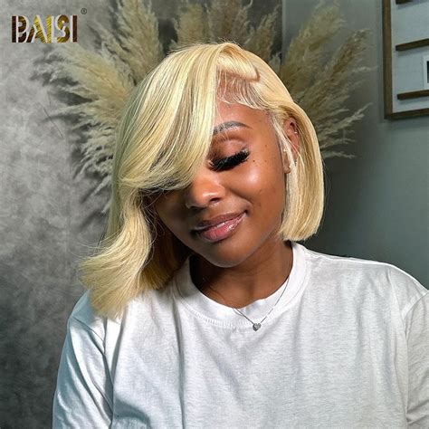 Baisi Sexy Side Part Blonde Wavy Wig Baisi Hair