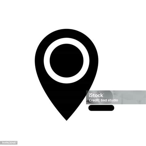 Remove Pin From Map Black Glyph Ui Icon Stock Illustration Download Image Now Arrival Black