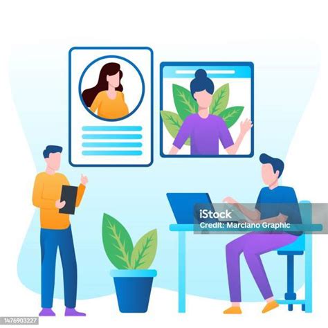 화상 회의 그림입니다 동료와 함께 컴퓨터 화면을 보는 사람들 화상 회의 및 온라인 모임 작업 영역 벡터 페이지 교사 교육 관련
