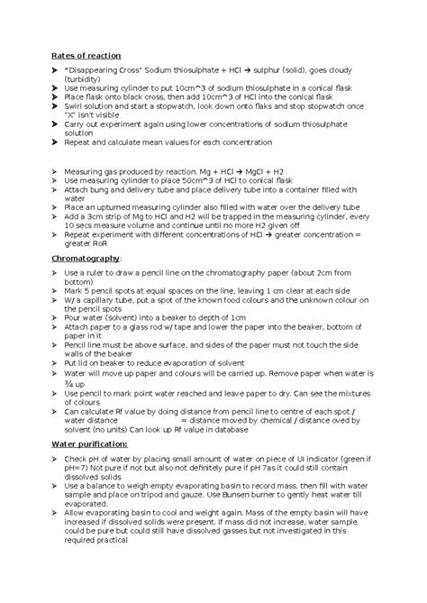 Rp Paper 2 Fssdf Rates Of Reaction “disappearing Cross” Sodium